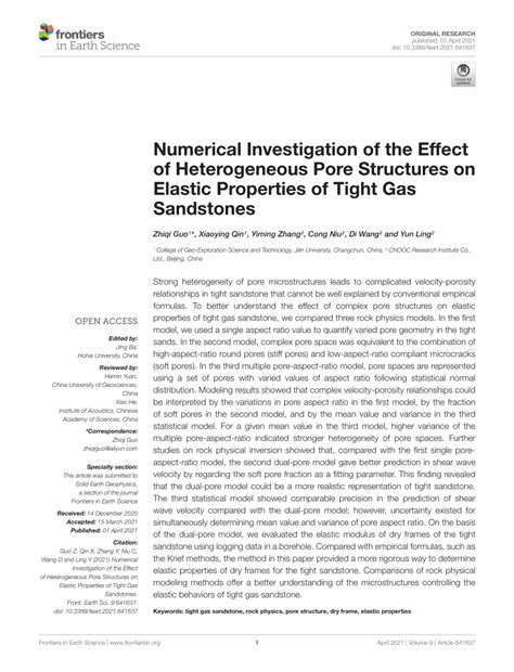 Pdf Numerical Investigation Of The Effect Of Heterogeneous Pore Structures On Elastic
