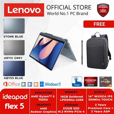 Jual Lenovo Ideapad Flex Abr Amd Ryzen U Gb Gb W Ohs Shopee Indonesia