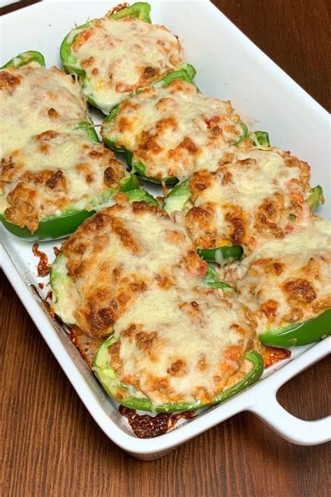 Sausage And Cream Cheese Stuffed Bell Pepper Keto Plowing Through Life