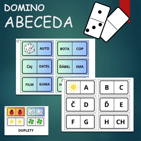 Domino Abeceda Český Jazyk čtení Učiteléučitelůmcz