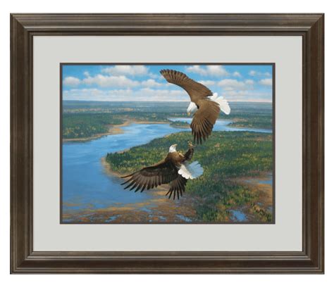 Michael Sieve Framed Lt Ed Print Sky Dancers Eagles Michael Sieve