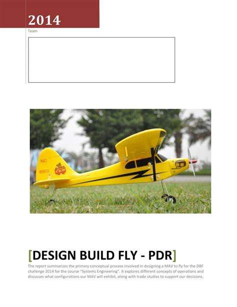 Preliminary Design Report Aero2355 Systems Engineering Rmit Thinkswap