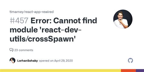 Error Cannot Find Module React Dev Utilscrossspawn · Issue 457
