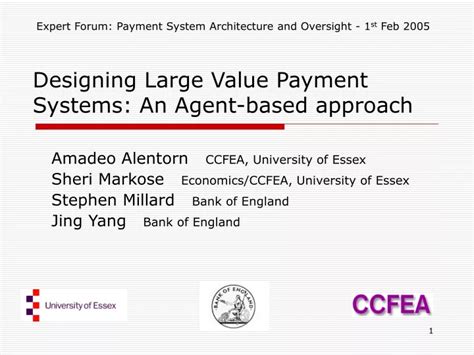 Ppt Designing Large Value Payment Systems An Agent Based Approach Powerpoint Presentation