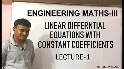 Engineering Maths 3 Ldecomplementary Function Youtube