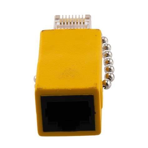 Isdn Loopback Adapter Rj48c Jack And Rj45 Male Dark Yellow