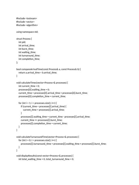 Fcfs Pdf Computer Programming Software Engineering