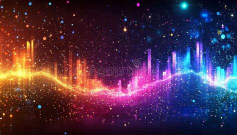 Vibrant Financial Data Visualization Column Chart Line Graph Overlays On A Dark Background