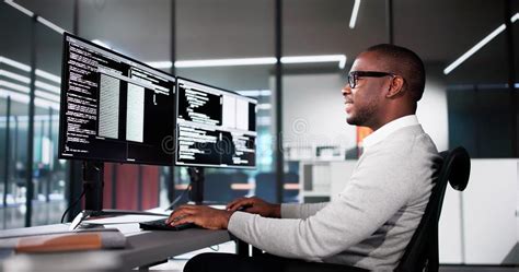 Web Developer Coding On Computer Stock Image Image Of Desktop Software 347622597