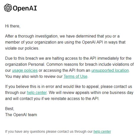 my openai account was deactivated after using codegpt · issue 65