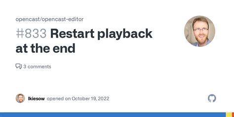 restart playback at the end · issue 833 · opencast opencast editor