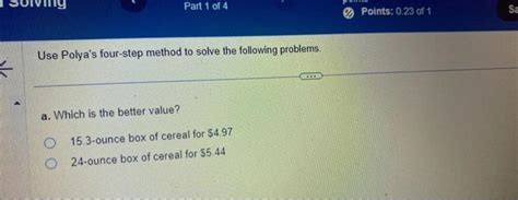 Solved Use Polyas Four Step Method To Solve The Following