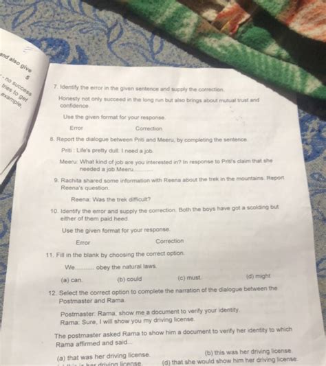 Identify The Error In The Given Sentence And Supply The Correction Hone