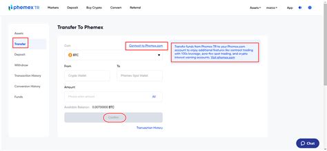 How To Withdraw With Phemex TR Web APP Phemex