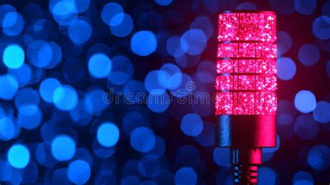 Vibrant Led Signal And Glimmering Blue Background In A Dazzling Display