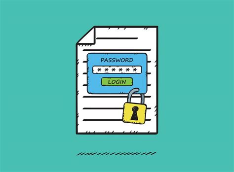 A Hand Drawn Illustration Of A Document With Locked Access The