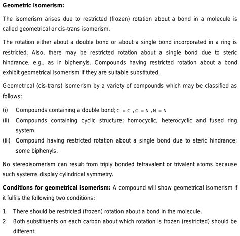 How To Determine Whether The Organic Compound Shows Geometric Isomerism Or Not