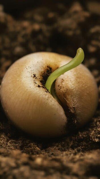 Bean Seed Germination Premium Ai Generated Image