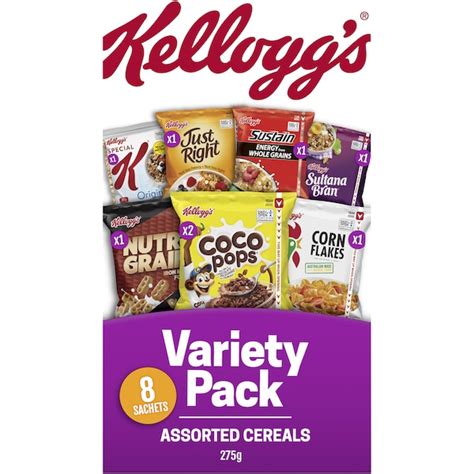 Kelloggs Variety Assorted Breakfast Cereals 8 Pack Woolworths