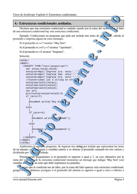 Curso Básico De Javascript 4 Estructuras Condicionales Blog De