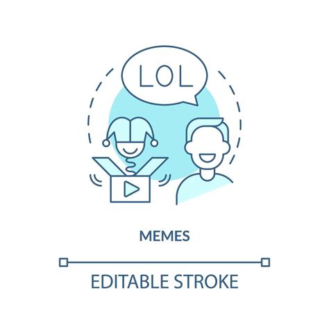 Meme Turquoise Concept Icon Video Static Jokes Funny Content Social Media Trend Abstract