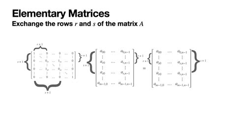 Elementary Matrices A Vector For Simplification And Clarity For