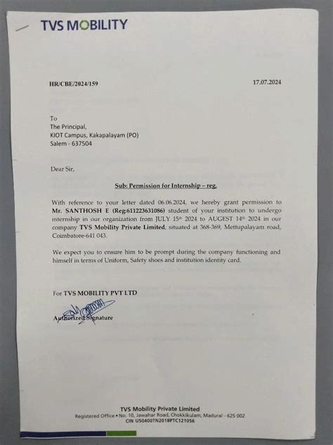 Santhosh E On Linkedin Internship Tvsmobility