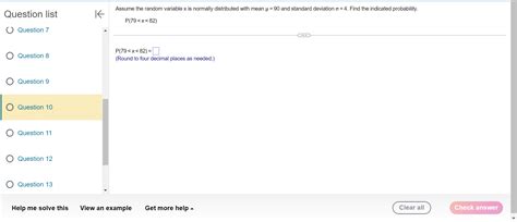solved restion list assume the random variable x is normally
