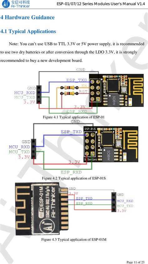 ai thinker technology esp01f wifi module user manual