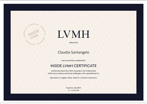 Im Excited To Share That I Recently Completed The Inside Lvmh Certificate I Gained Invaluable
