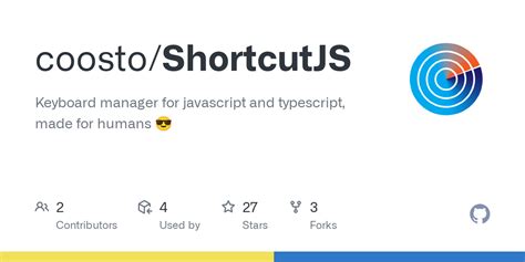 github coosto shortcutjs keyboard manager for javascript and
