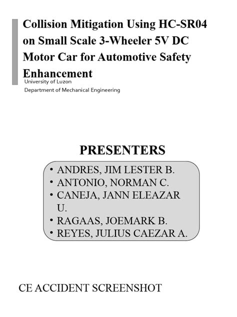 Collision Mitigation System Ppt For Edits Pdf Statistics Ultrasound