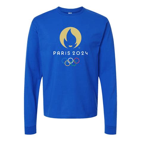 Mens New Olympics 2024 Paris Logo Long Sleeves T Shirt Teescustomize