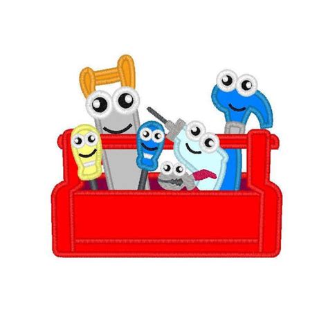 Cute Toolbox Applique Machine Embroidery Design 3 Sizes Etsy