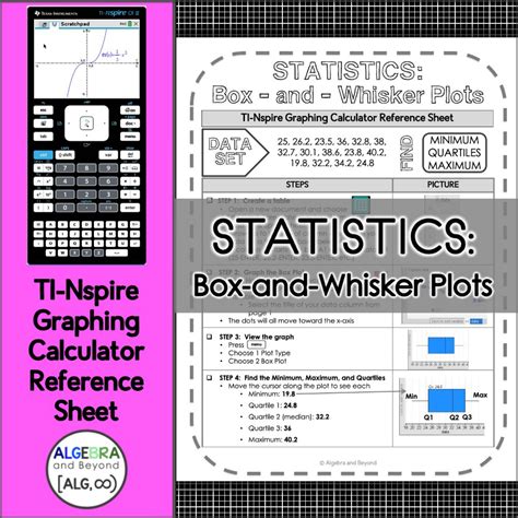 Statistics Box And Whisker Plots Ti Nspire Calculator Reference Sh