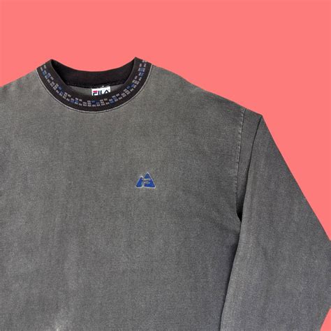 Yahooオークション 90s Fila Logo Long Sleeve Tee Made In Usa 90