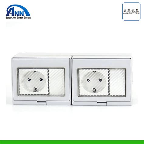 Ip55 Germany Style 250v 16a Waterproof Industrial Wall Switch Sockets 2