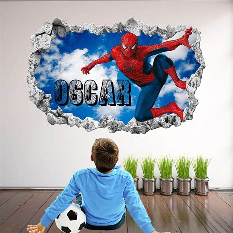 Personalised Spiderman Wall Sticker