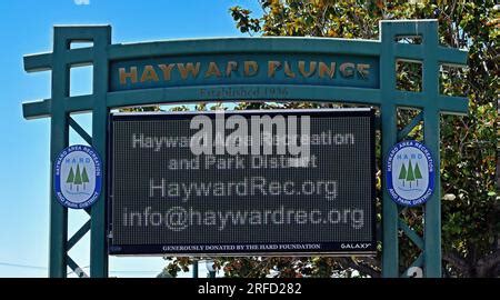 Sign For H A R D Hayward Area Recreation District With Its Colorful