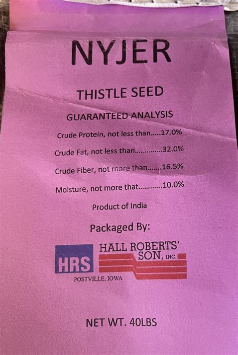 Nyjer Seed 40 Economy Feed Mill Llc