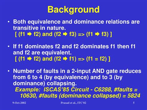 Ppt Advanced Fault Collapsing Algorithm For Equivalence Sets In