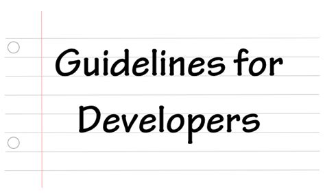 Guidelines 1 For Developers Strawberrycode