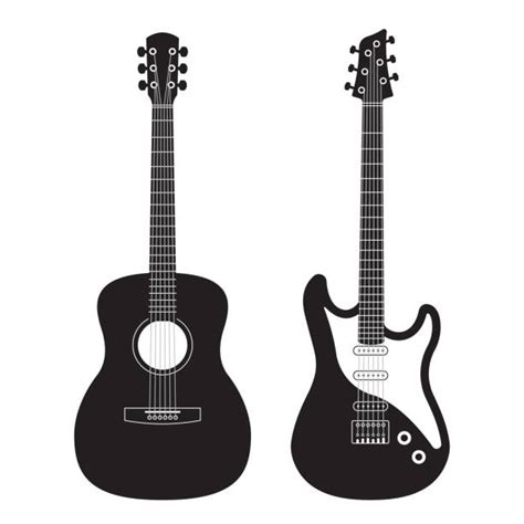 Electric Guitar Vector Different Electric Guitars Different Colors