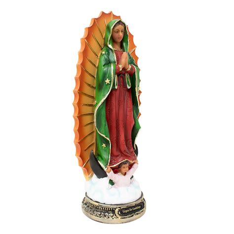 Our Lady Of Guadalupe Statue 12 Inches Resin Craftsmanship Virgen De