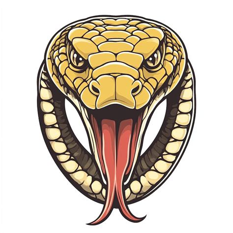 Cobra Head Sticker Style Vector Illustration Premium Ai Generated Vector