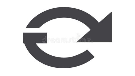 Refresh Reload Cycle Arrows Vector Outline Icon Vector Design