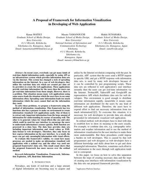 Pdf A Proposal Of Framework For Information Visualization In Developing Of Web Application