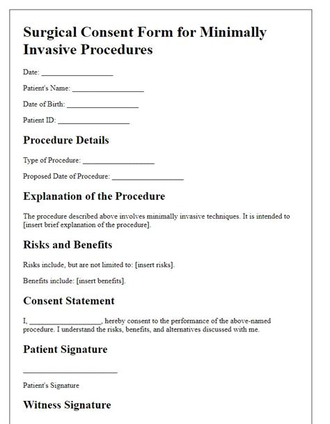Letter Template For Surgical Consent Form Free Samples In Pdf Letterin