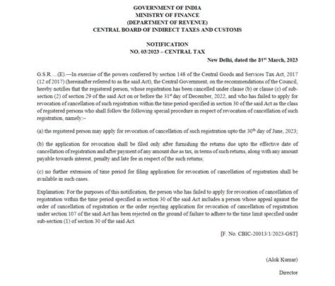 Extension For Revocation Of Cancellation Of Registration Ca Cult