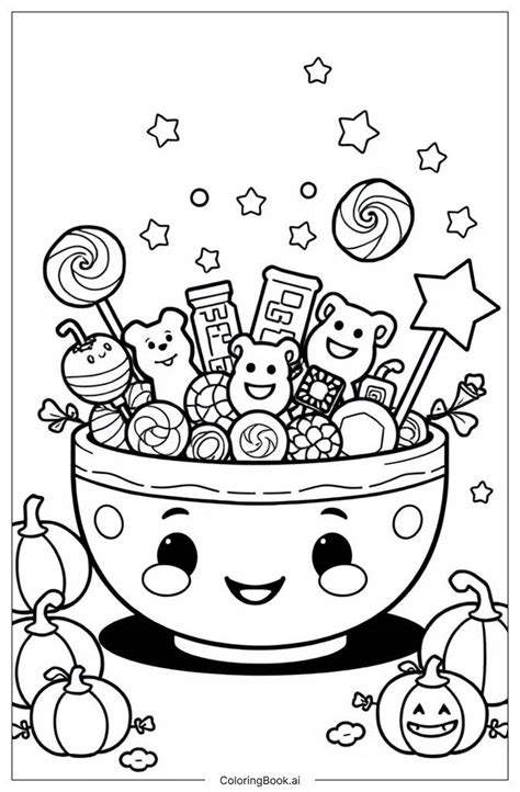 Candy Cat Coloring Pages 2025